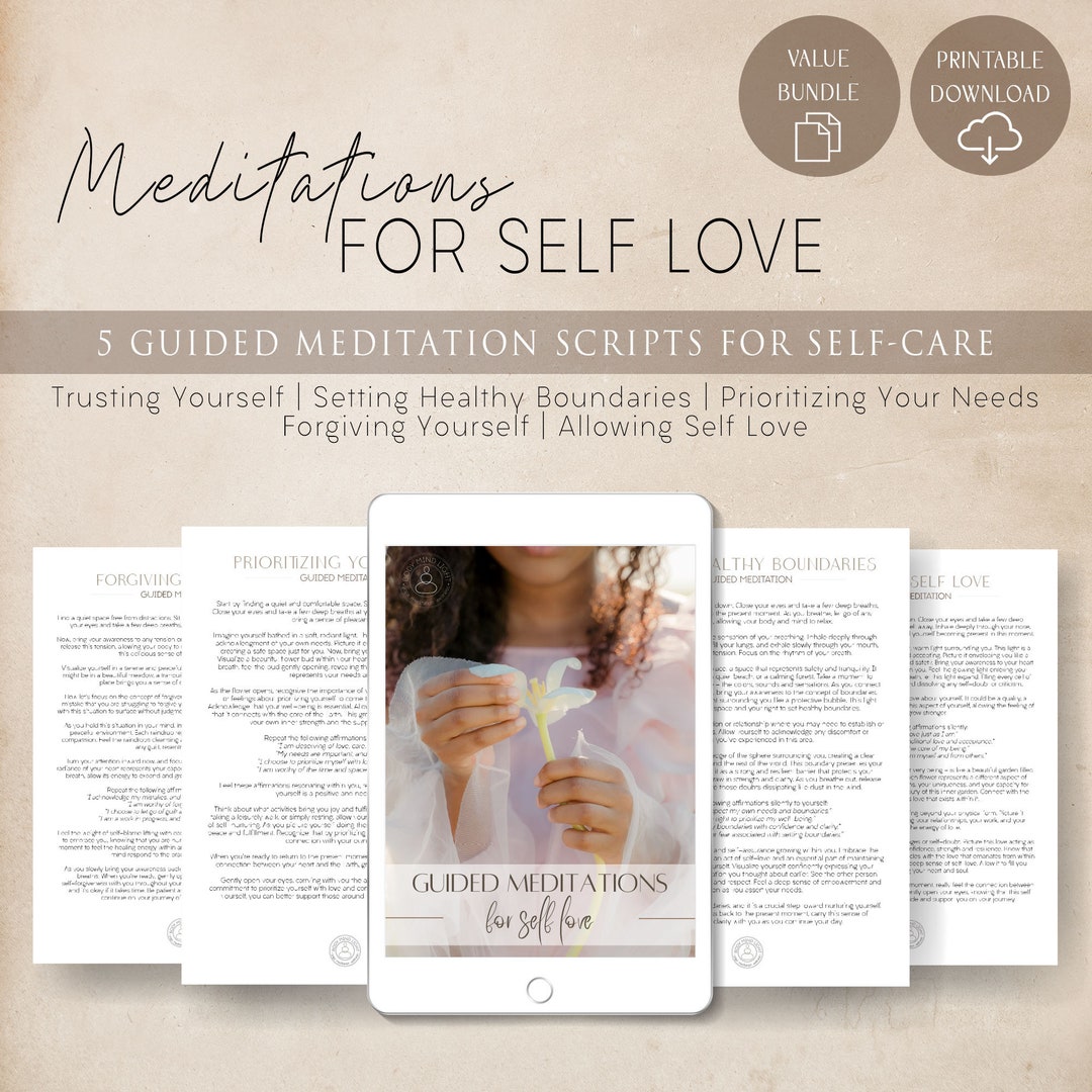 Guided Meditation Scripts for Self Love & Self Care Guided Meditation ...