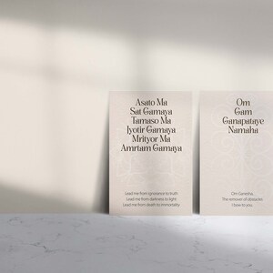 8 Sanskrit Mantra Cards With English Translation: Digital Download - Etsy