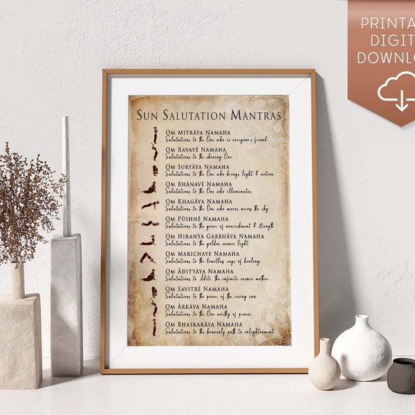 Sun Salutation Poster - Etsy