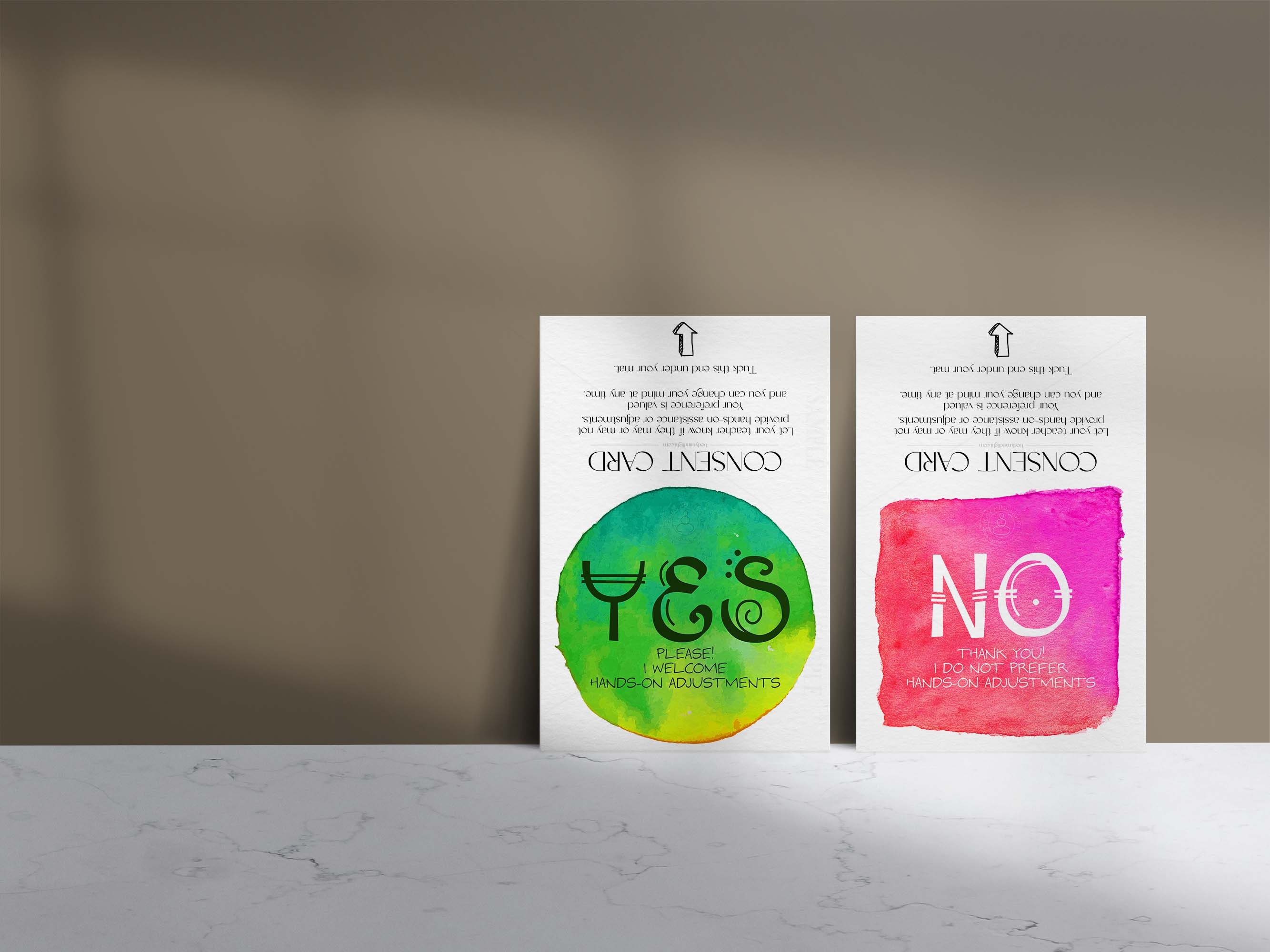 Yoga Consent Cards: Printable Assist Cards for Teachers (digital ...