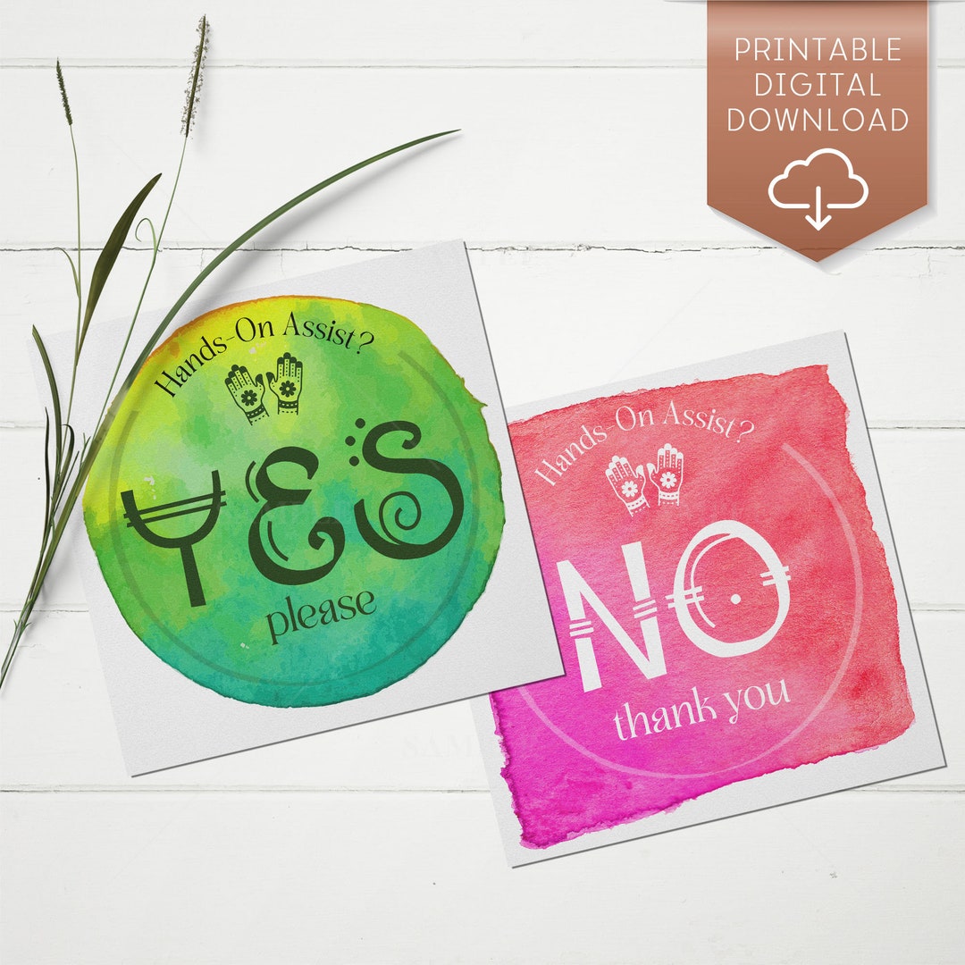 Yoga Consent Cards Assist Cards for Yoga Teachers in Yoga - Etsy