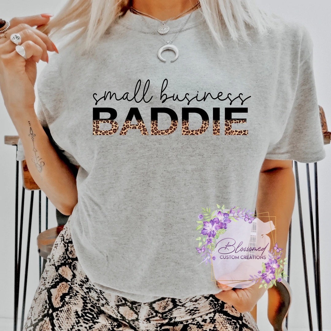 Small Business Baddie| Leopard Print| Shop Small| Black| Brown| Tee| T ...