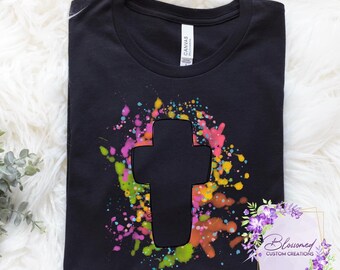 Paint Splatter Cross - Etsy