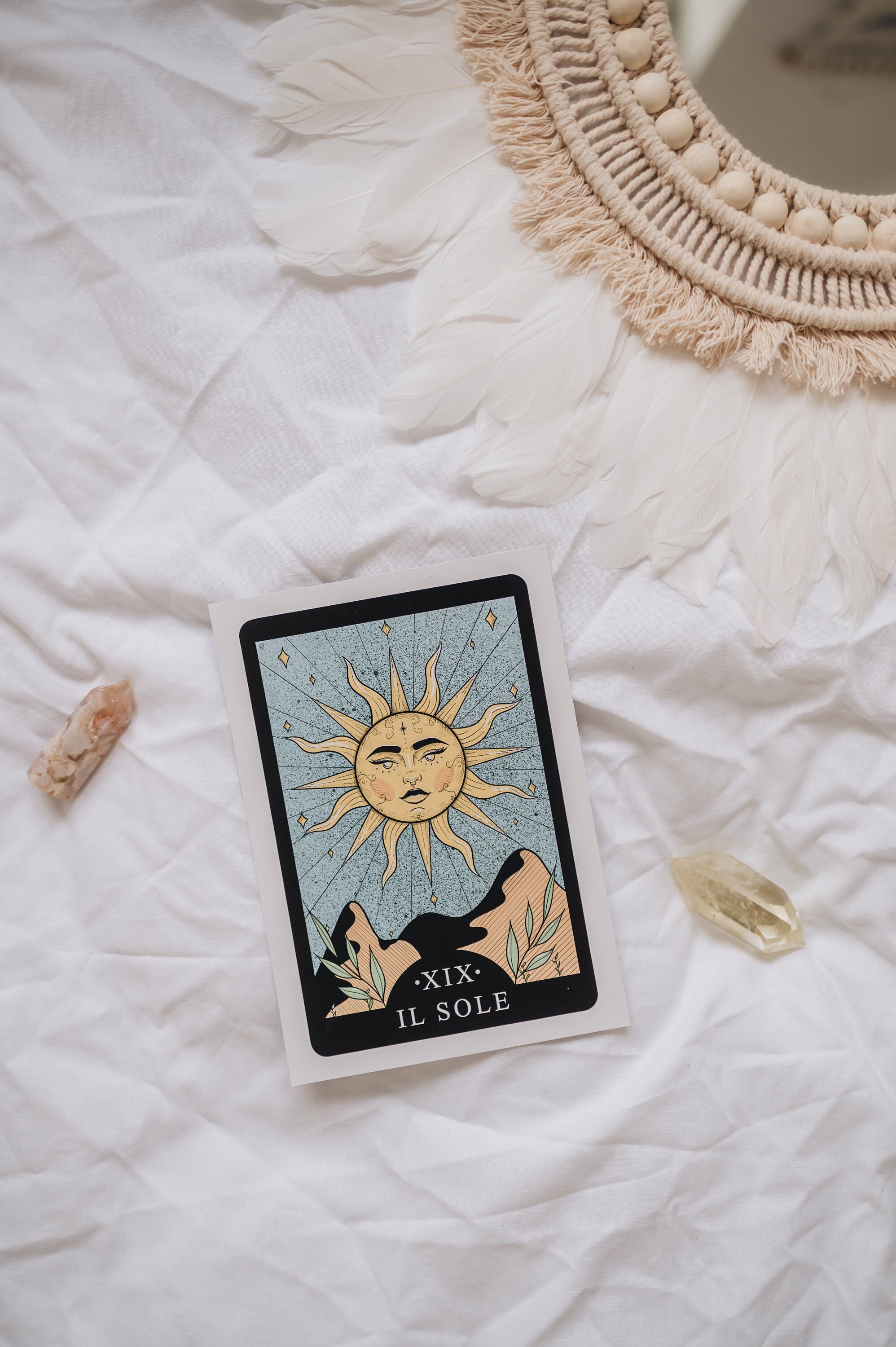 The Sun Tarot Card Print Astrology Tarot Cards Il Sole - Etsy