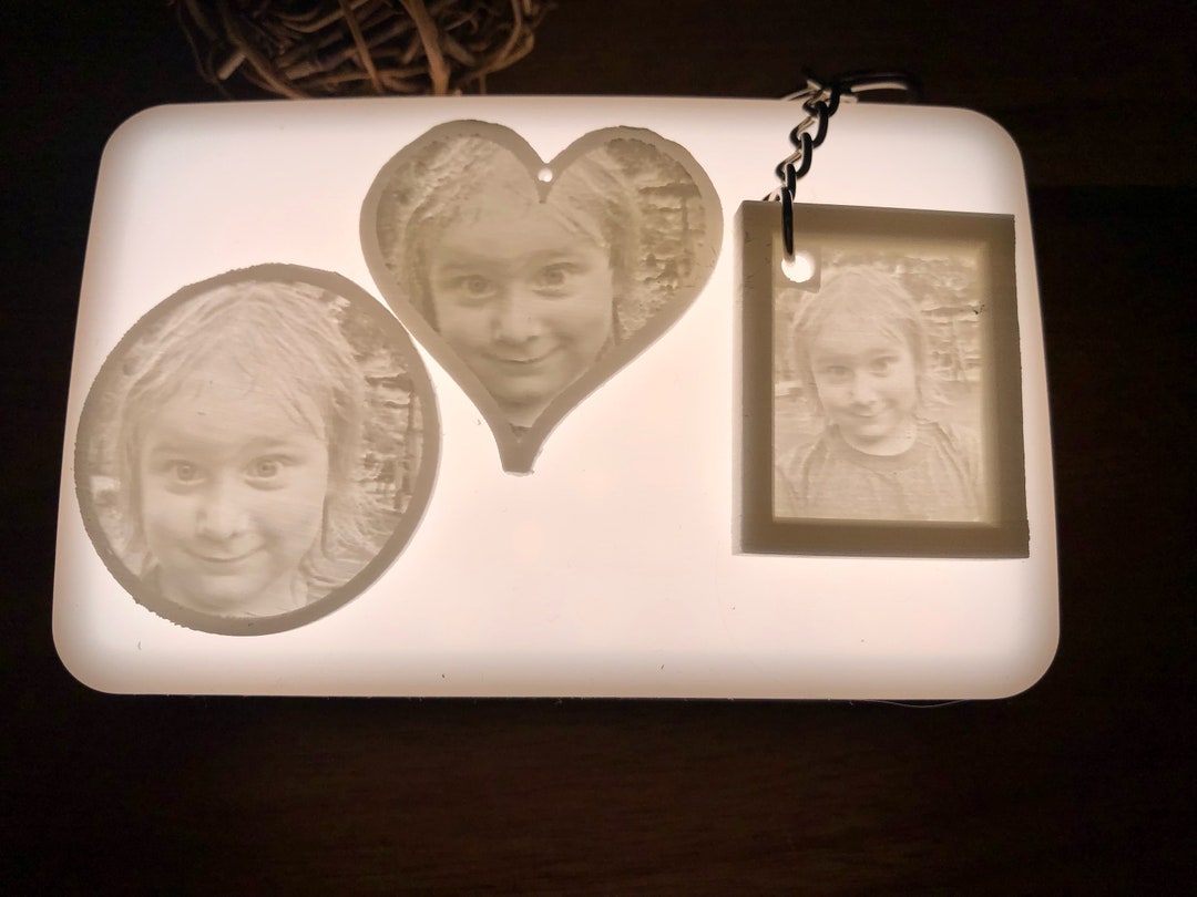 Personalized Lithophane Keychain - Etsy