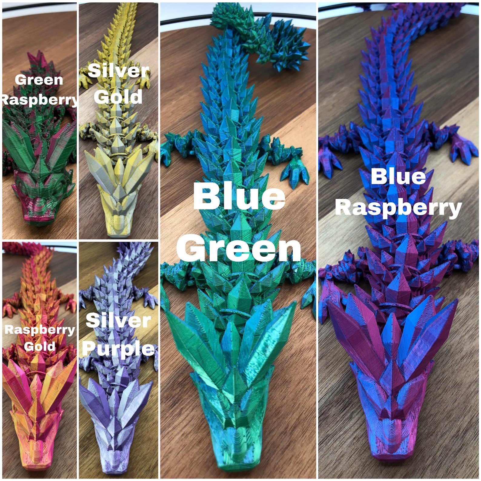 Articulated Winged Crystal Gem Dragon - Etsy