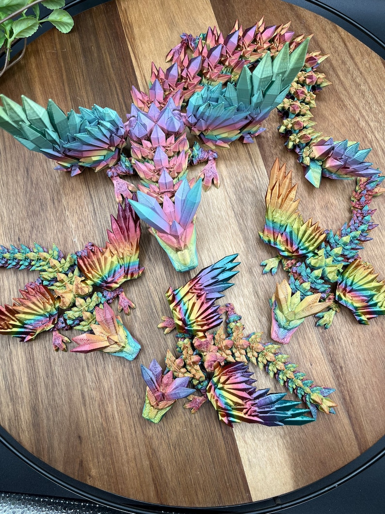 Articulated Winged Crystal Gem Dragon - Etsy