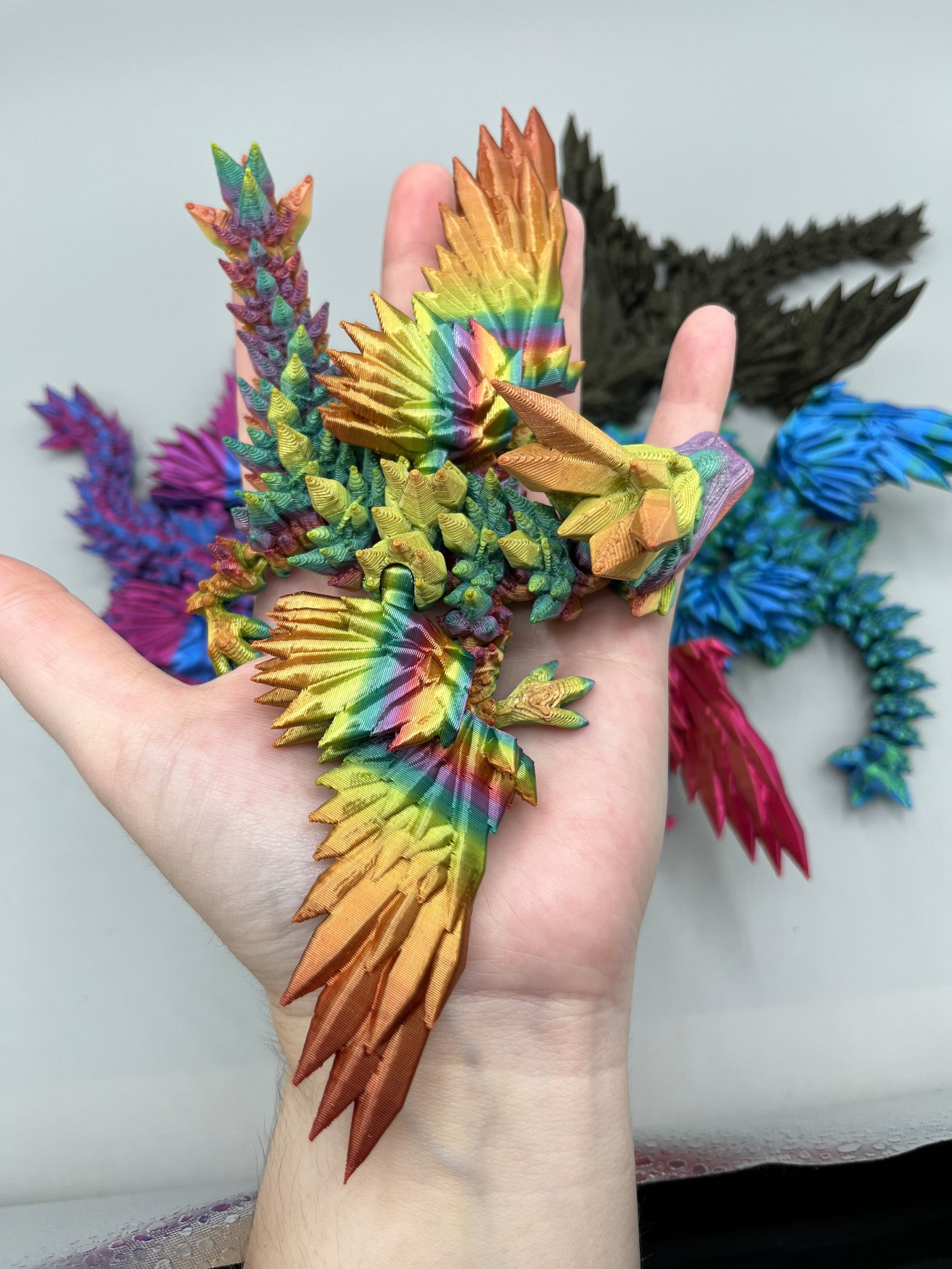 Articulated Winged Crystal Gem Dragon - Etsy