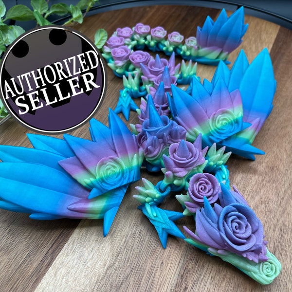 Rose Winged Dragon 3d Print - Etsy