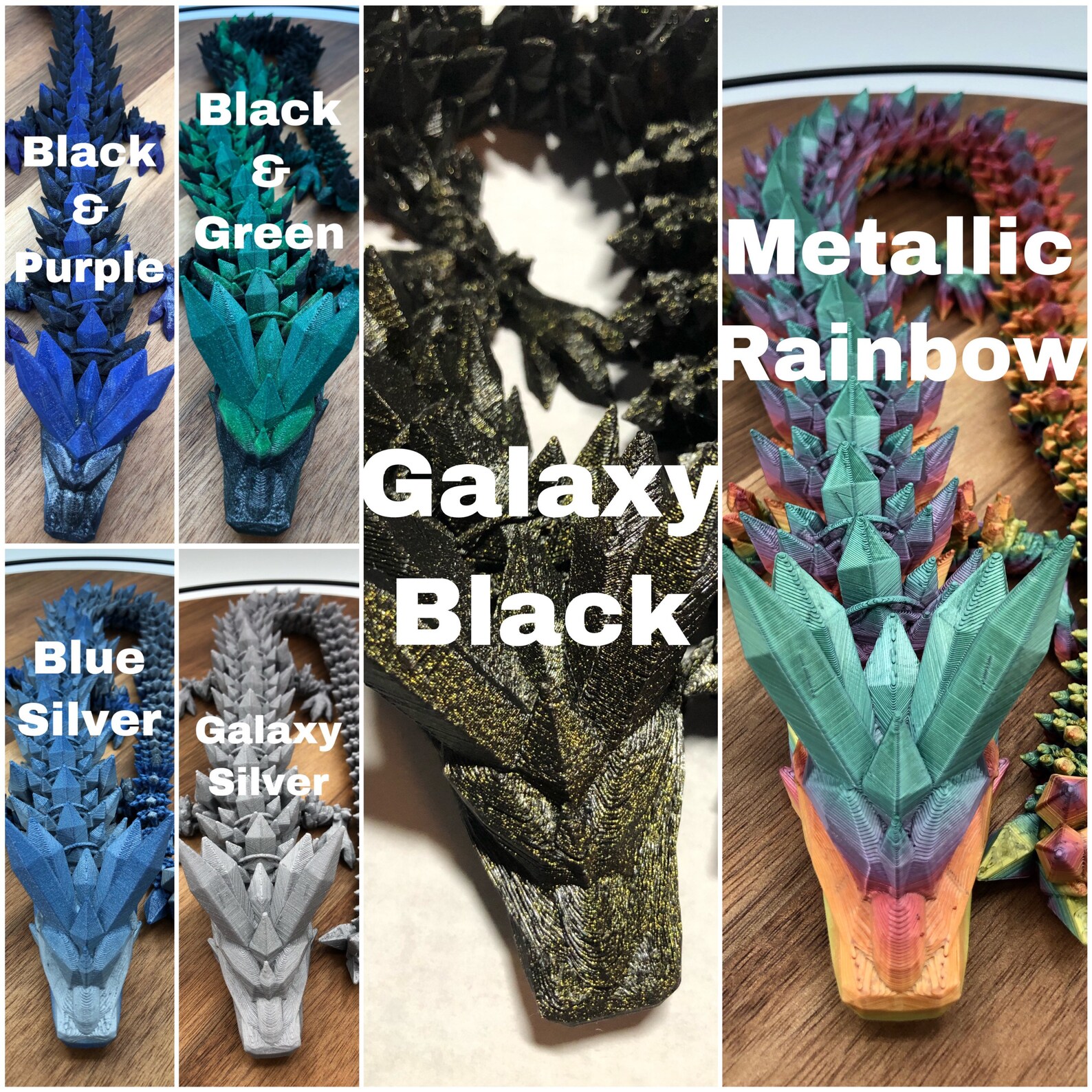 Articulated Winged Crystal Gem Dragon - Etsy