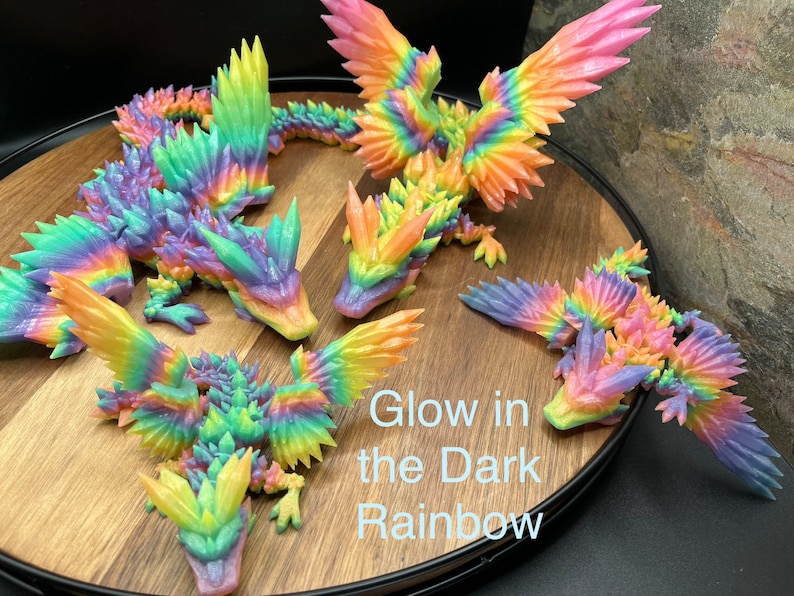 Articulated Winged Crystal Gem Dragon - Etsy