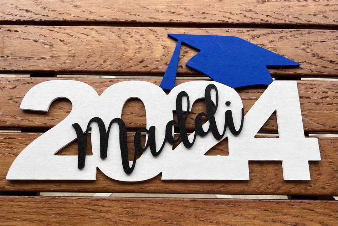 Personalized Graduation Wood Sign Class of 2024 Custom Carved and ...