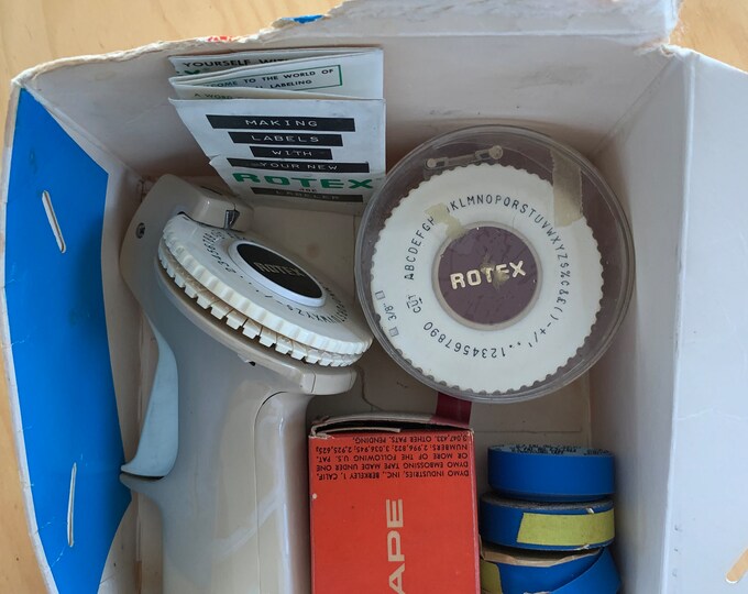 Vintage Rotex Labeler Model 48E41 - 1/2" and 3/8" Size - Label Maker ...