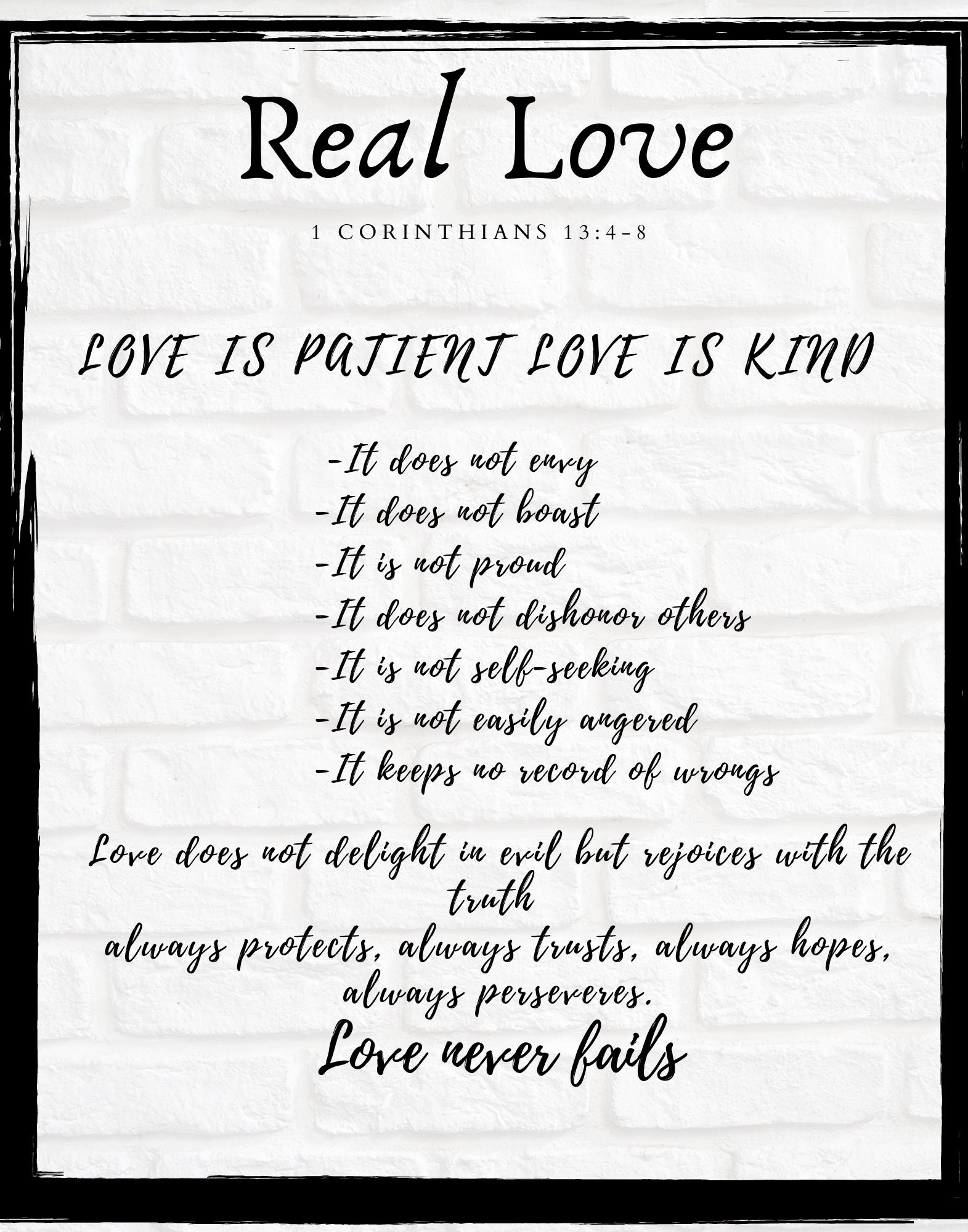 Real Love Bible 1 Corinthians 13 4 8 Definition Of Love Bible Real Love Bible 1 Corinthians 13 4 8 Definition Of Love Bible