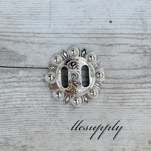 Bright Silver Slotted Conchos, Western Conchos, Tack Making Hardware ...