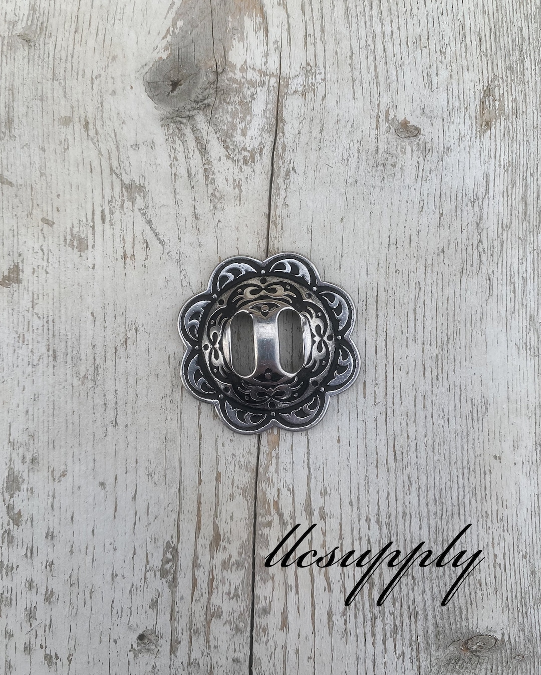 Horseshoe Brand Black Stainless Steel Slotted Concho, Tack Making ...
