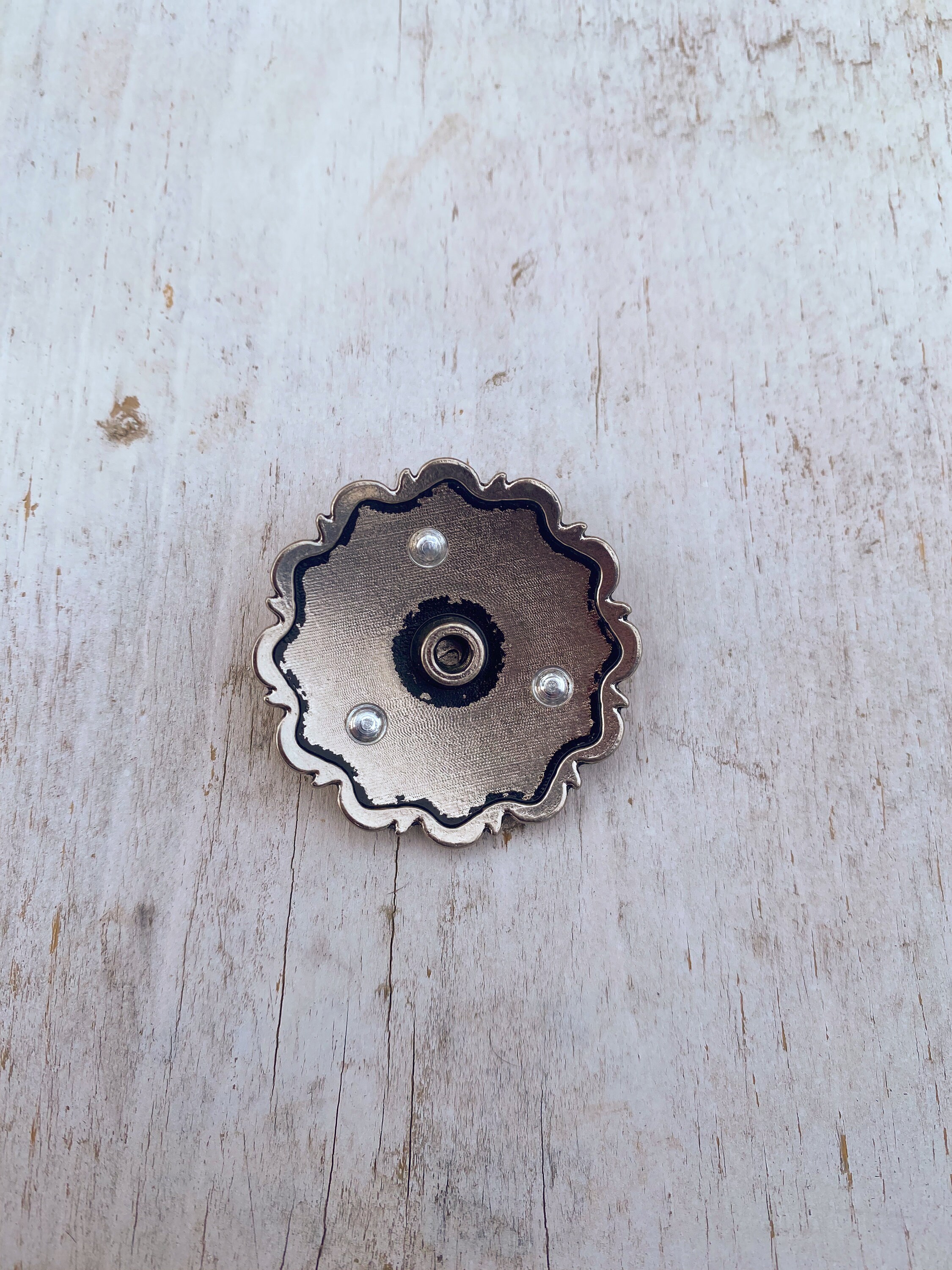Rose Gold Flower Concho, Tack Making Hardware, Leather Crafting Concho ...