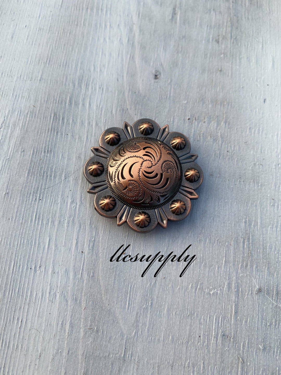 Copper Berry Concho, Tack Making Concho, Replacement Concho, Leather ...