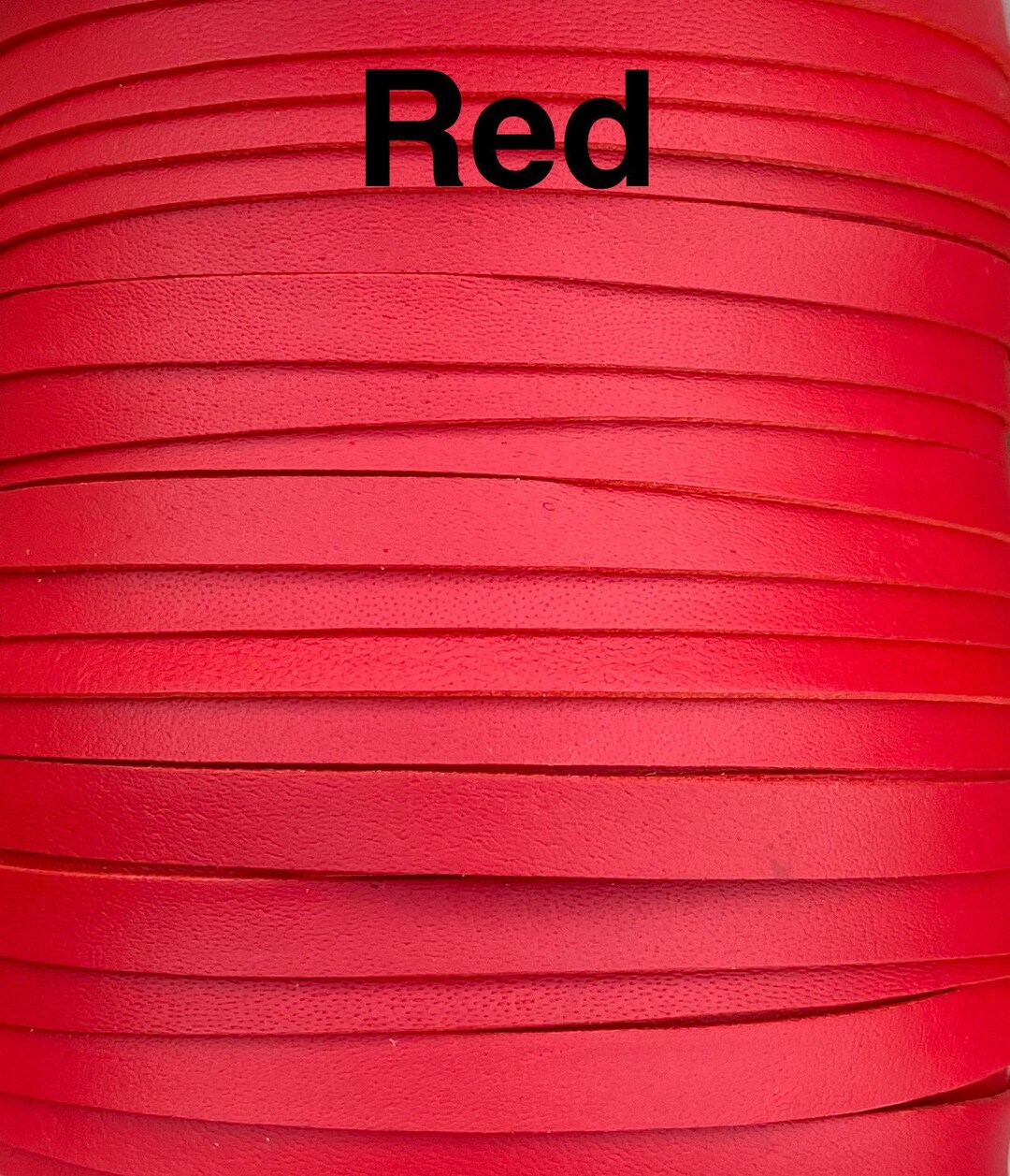 Red Buckstitch, Leather Buckstitch Lace, Genuine Kangaroo Lace, 5MM ...