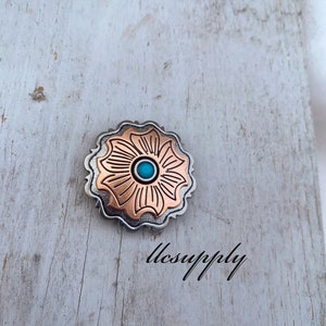 Rose Gold Flower Concho, Tack Making Hardware, Leather Crafting Concho ...