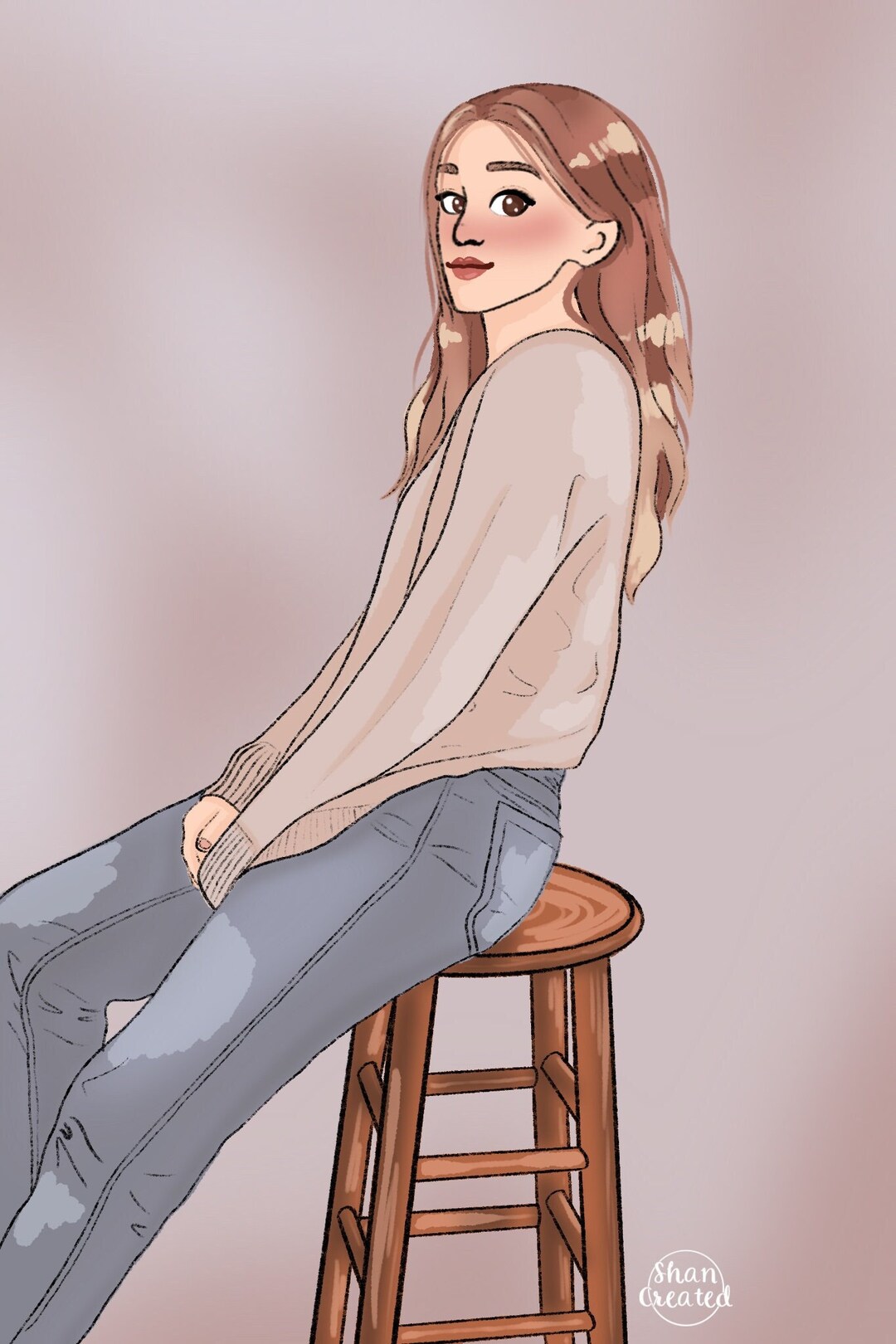 Commission Custom Portrait Personalized Gift, Digital Illustration, Art ...