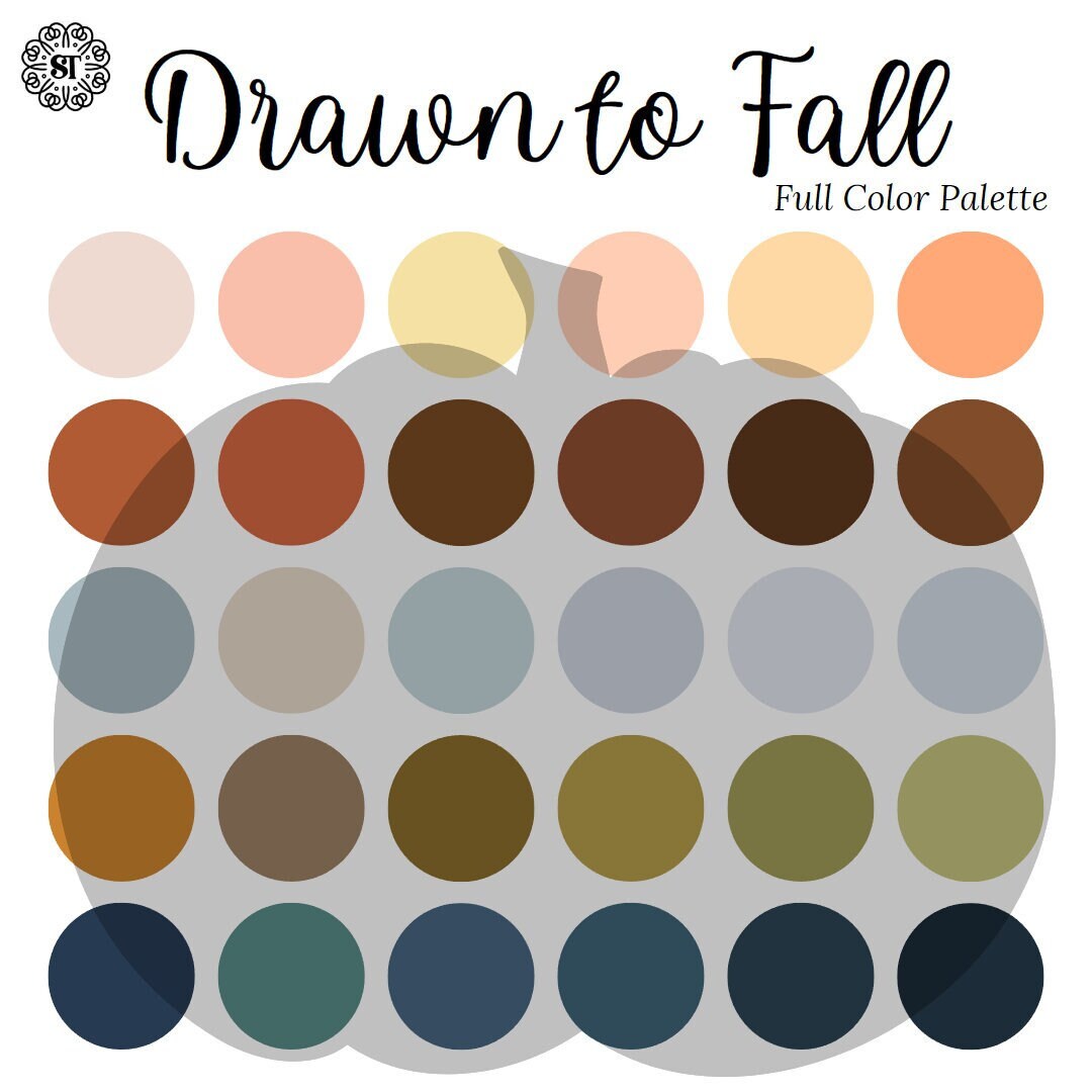 Drawn to Fall Autumn Color Palette for Procreate - Etsy