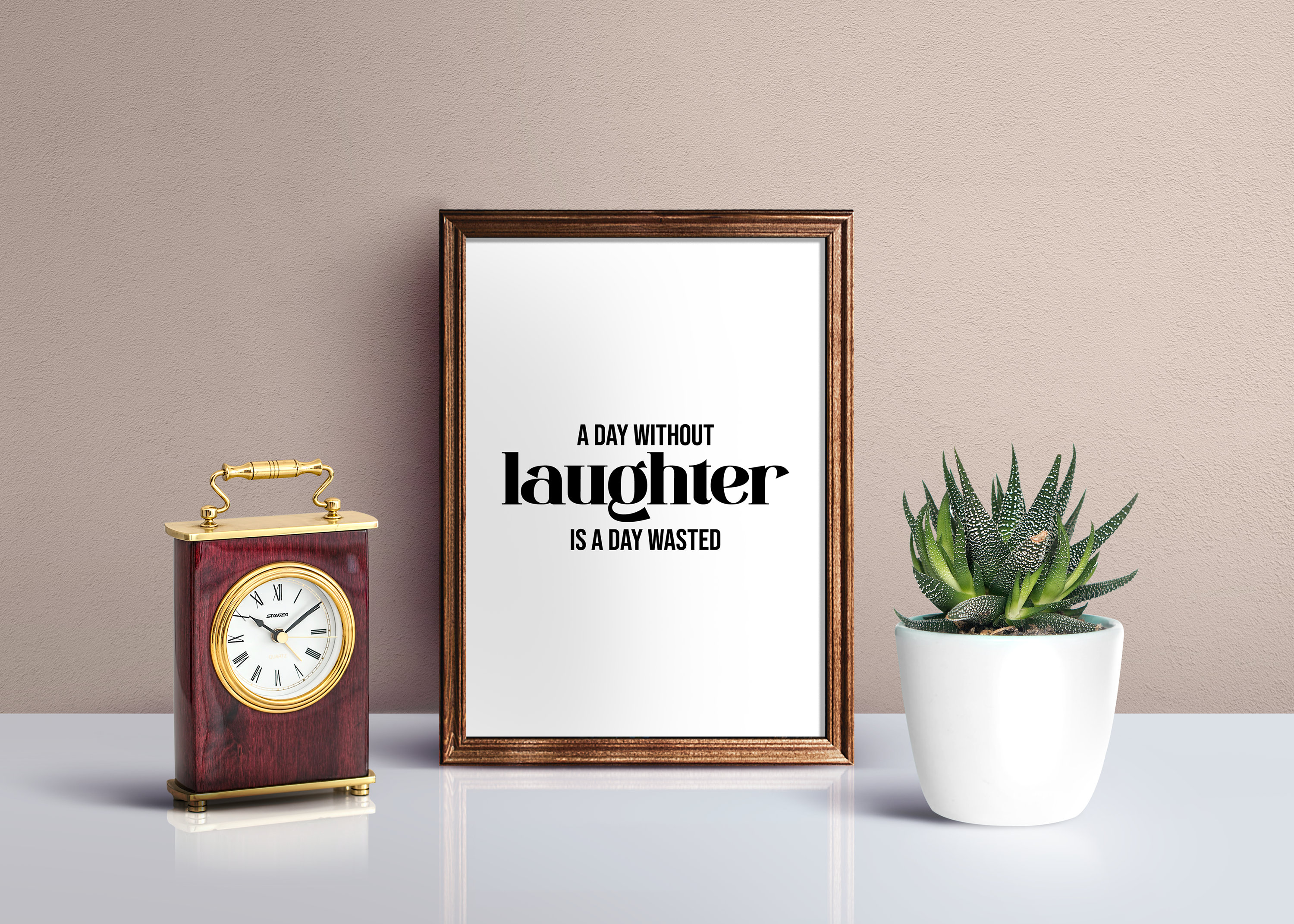 A day without laughter is a day wasted Quotes printable Art | Etsy