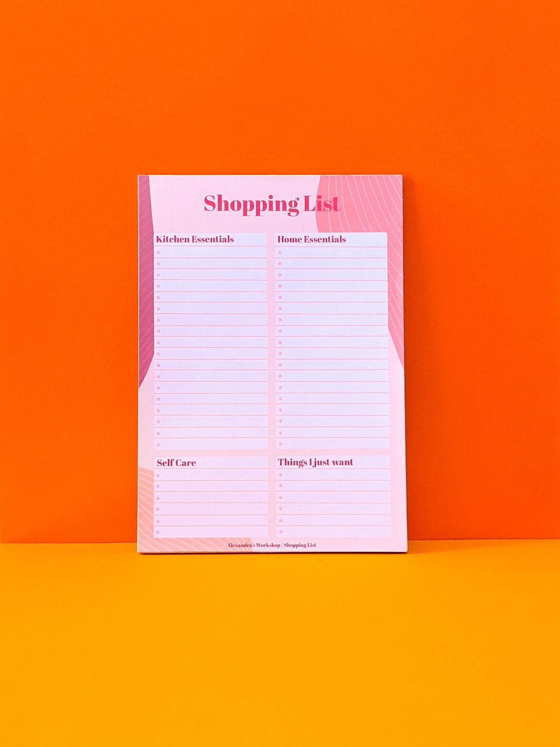 Shopping List / Tear-off notepad / A5 planner notebook / | Etsy