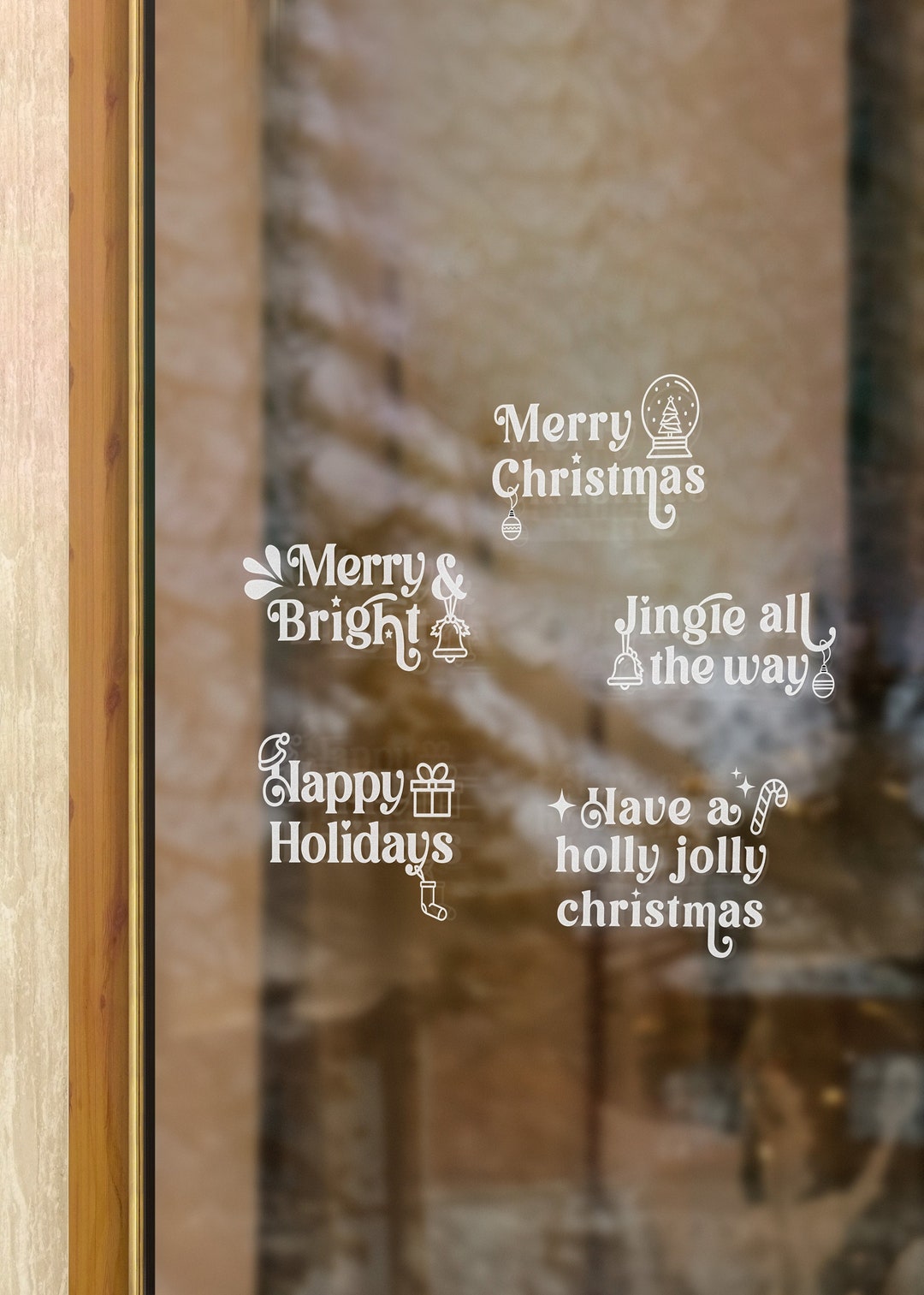 Christmas Decal Pack, Christmas Window Decal, Christmas Decor, Xmas ...