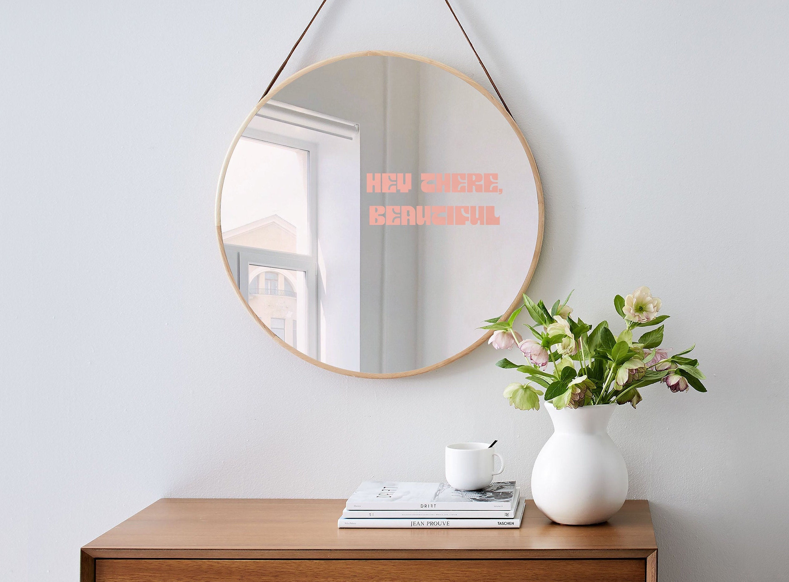 Hey There Beautiful / Cute Mirror Decals/ Positivity/ - Etsy UK