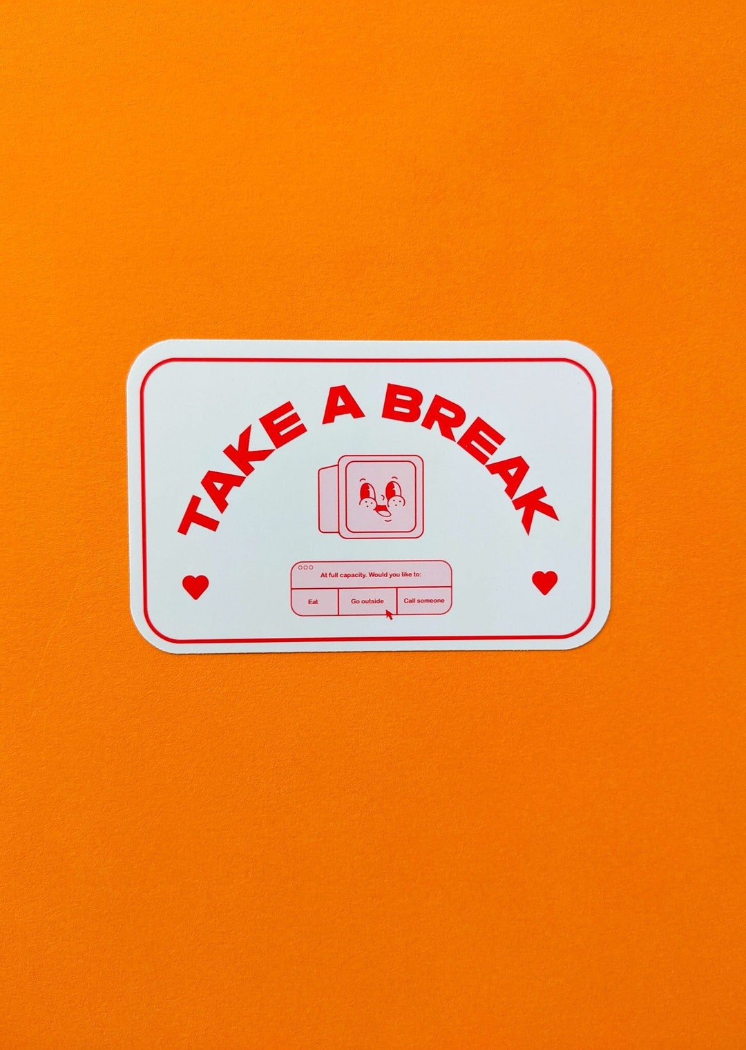 Take a Break Vinyl Sticker, Die Cut Vinyl Sticker, Laptop Stickers ...