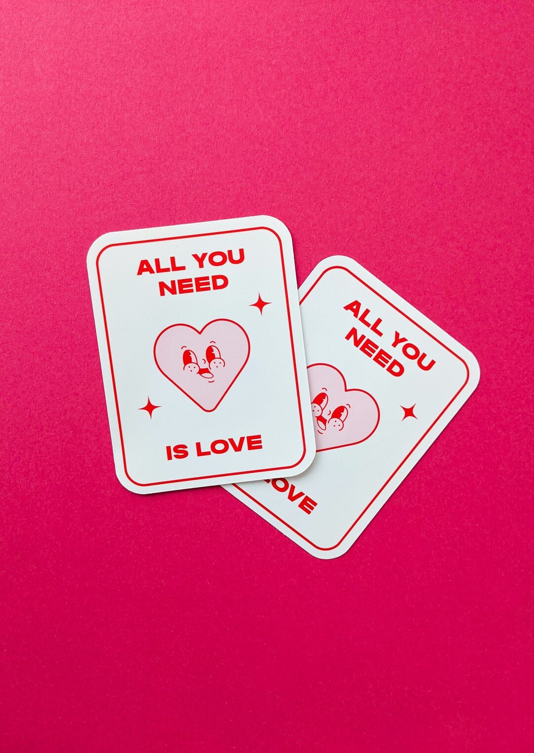 All You Need is Love Sticker, Retro Sticker, Die Cut Vinyl Sticker ...