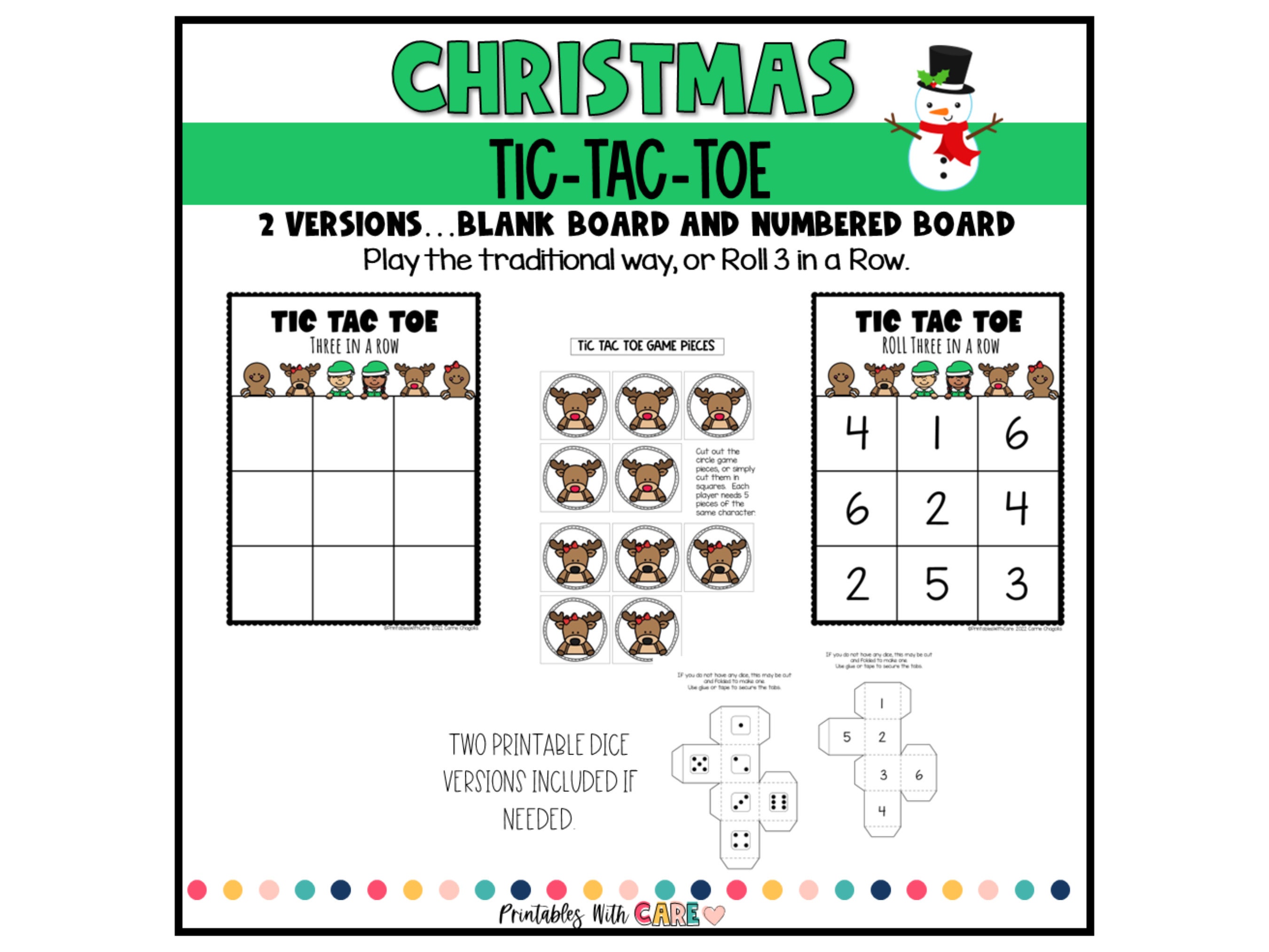 Kids Christmas Games Printable, Christmas I Spy, Tic Tac Toe, Christmas ...
