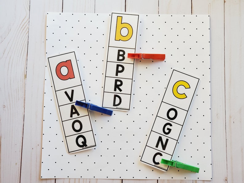 Alphabet Clip Cards, Printable, Letter Recognition, Learning Alphabet ...