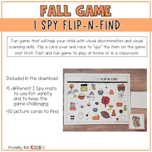 Fall Games Printable, Halloween Games for Kids, Preschool Halloween ...