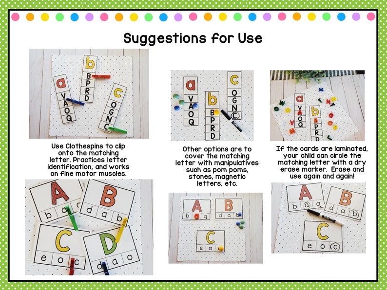 Alphabet Clip Cards, Printable, Letter Recognition, Learning Alphabet ...