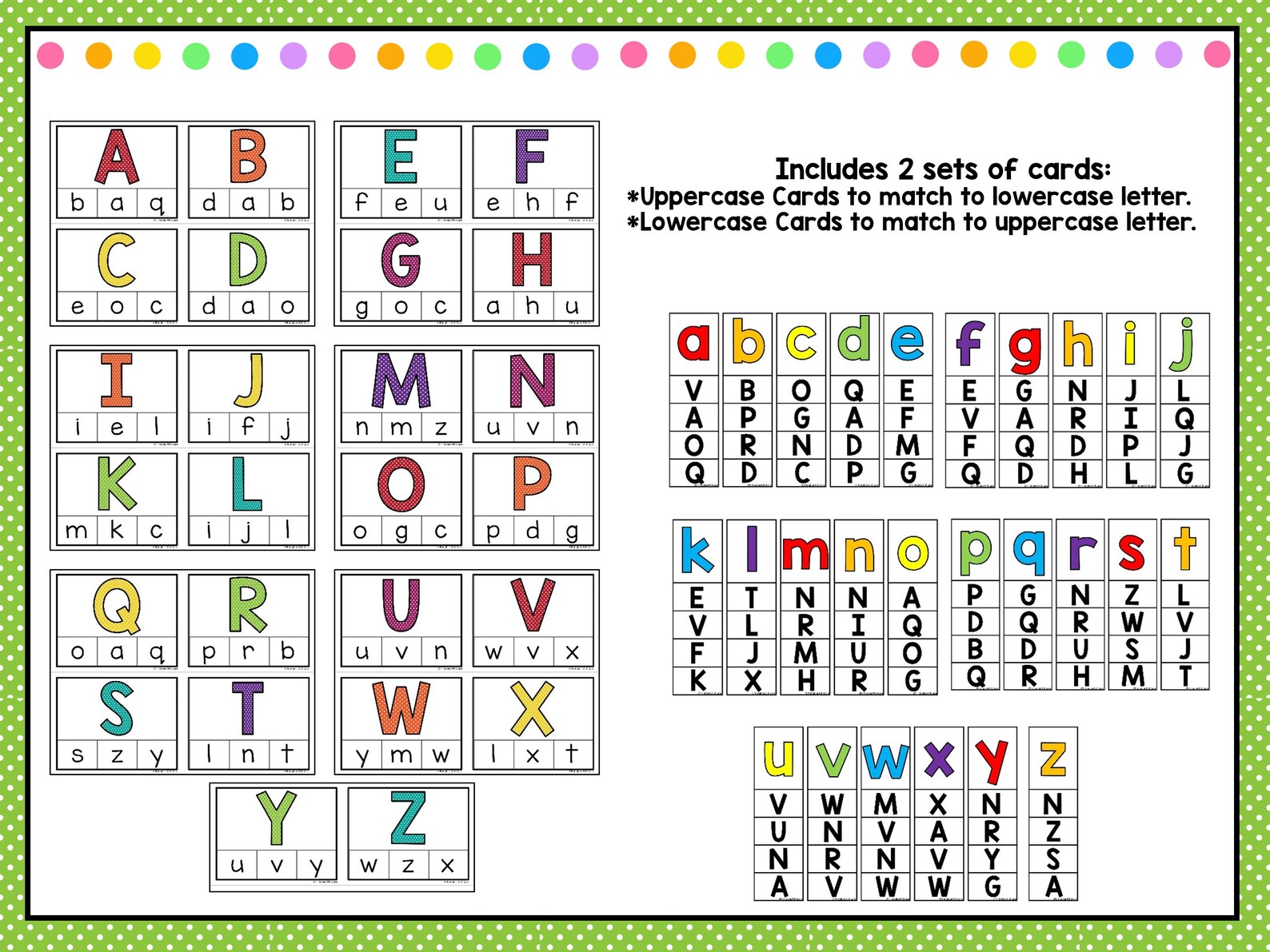 Alphabet Clip Cards, Printable, Letter Recognition, Learning Alphabet ...