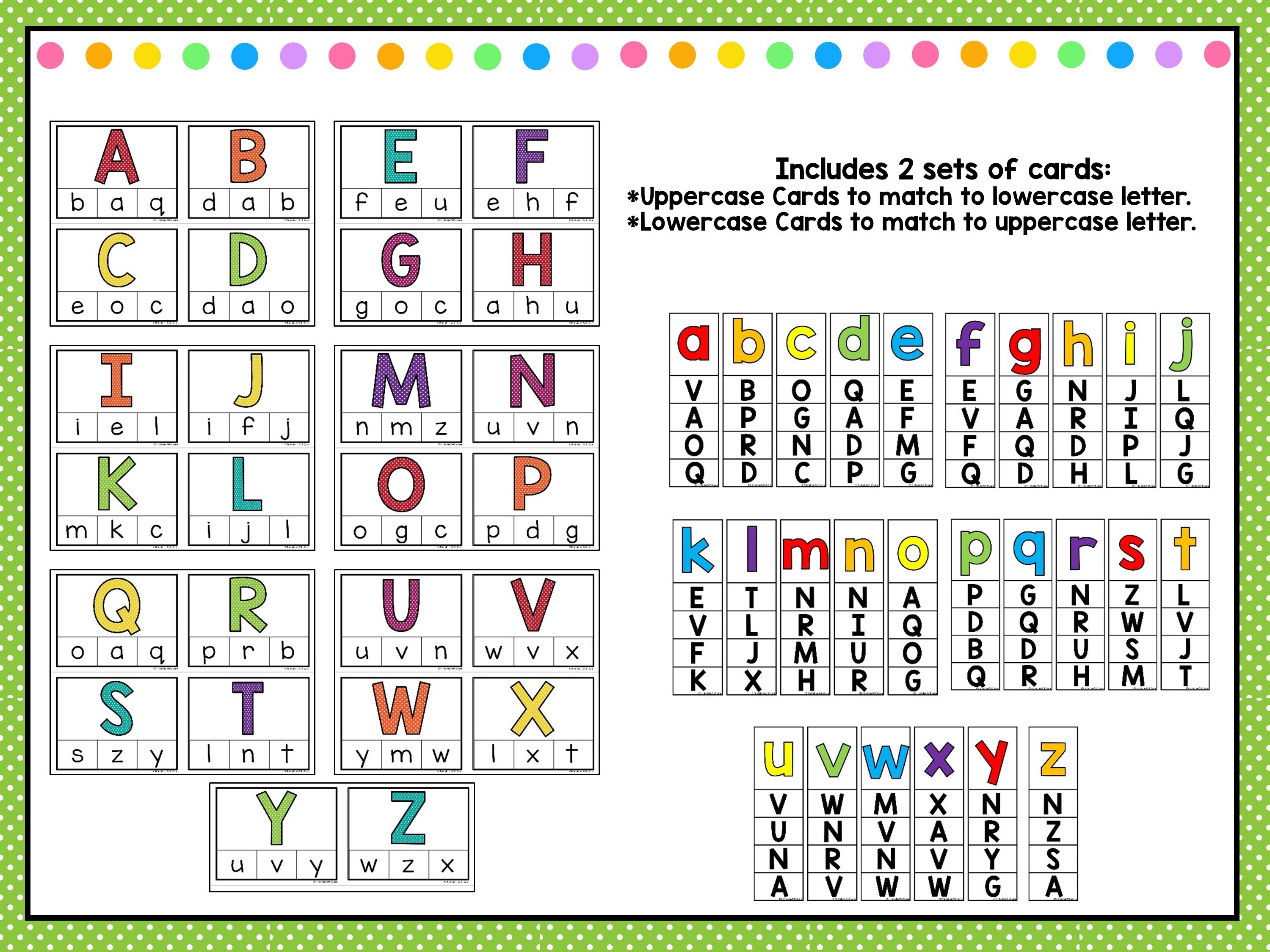 Alphabet Clip Cards, Printable, Letter Recognition, Learning Alphabet ...