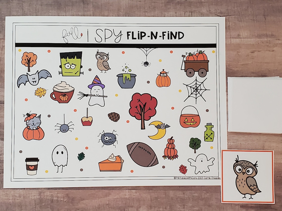 Fall Games Printable, Halloween Games for Kids, Preschool Halloween ...