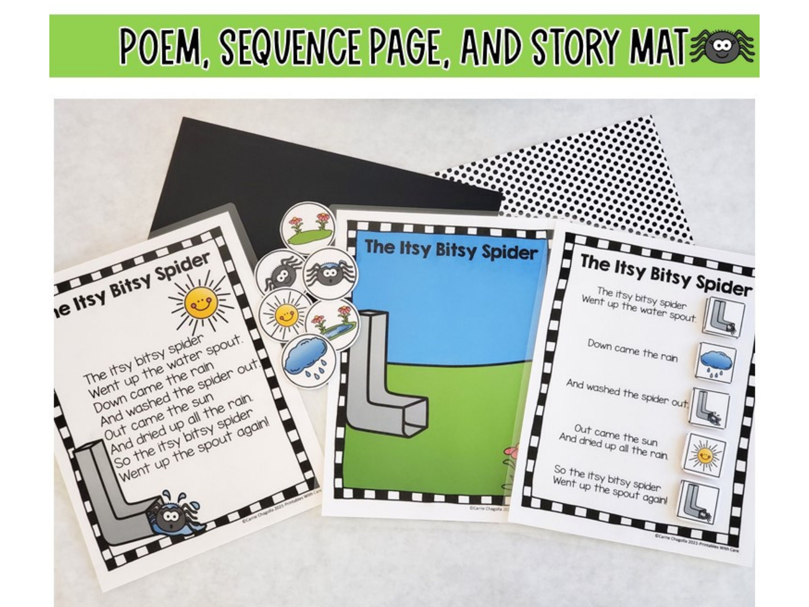 Itsy Bitsy Spider, Nursery Rhyme Activities, Literacy Activities for ...