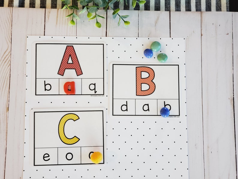 Alphabet Clip Cards, Printable, Letter Recognition, Learning Alphabet ...