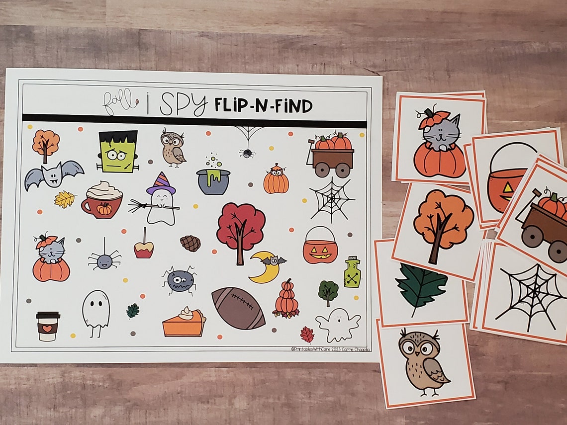 Fall Games Printable, Halloween Games for Kids, Preschool Halloween ...