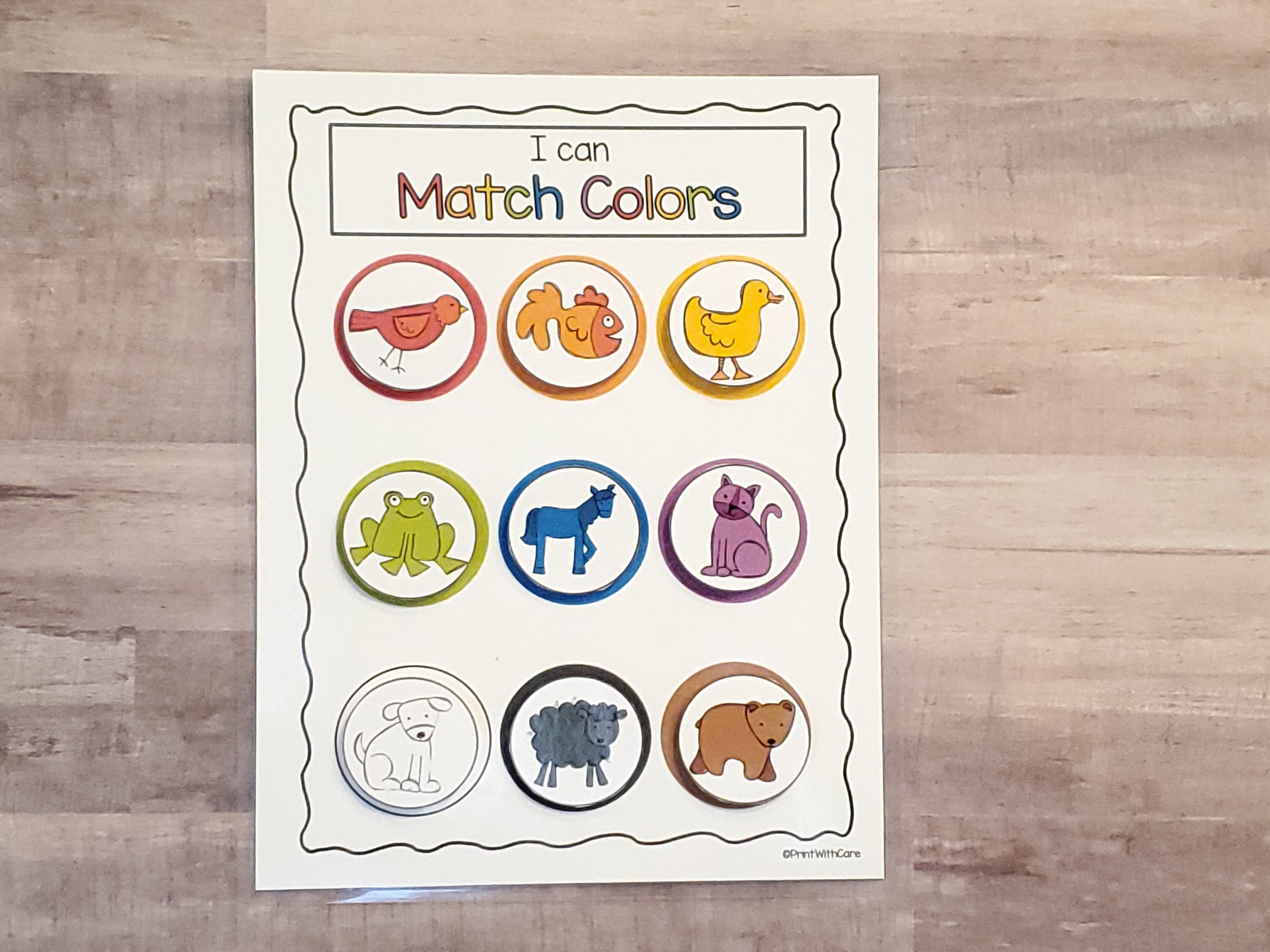 Learning Colors, Match Colors, Printable, Preschool Learning Activity ...