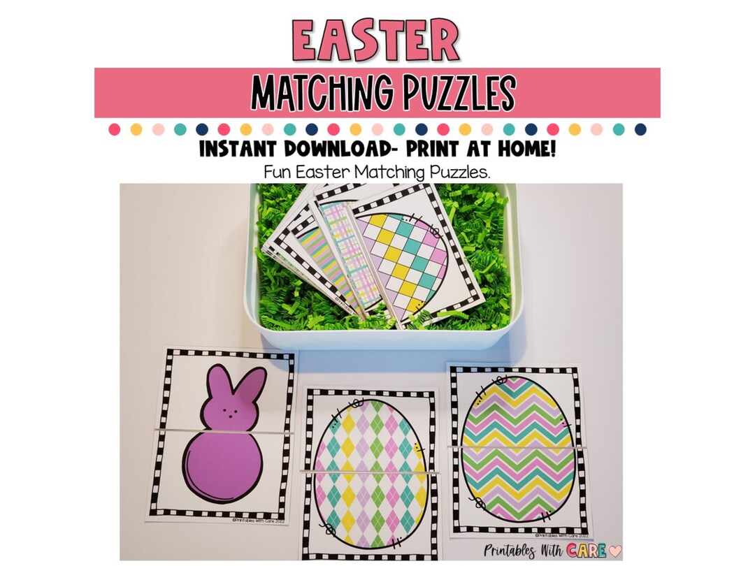 Easter Matching Game, Matching Activity, Easter Puzzle, Easter ...