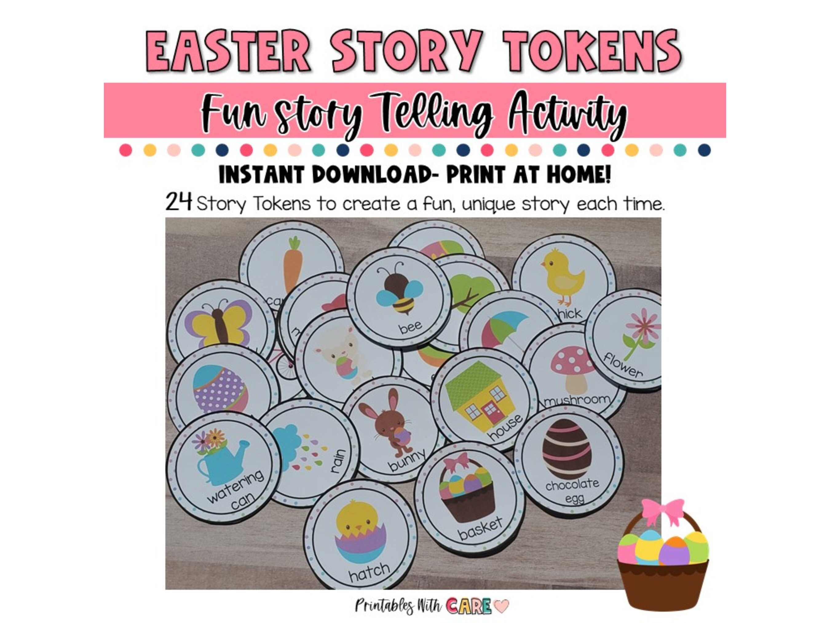 Story Tokens for Kids, Easter Story Cards, Storytelling , Imaginative ...