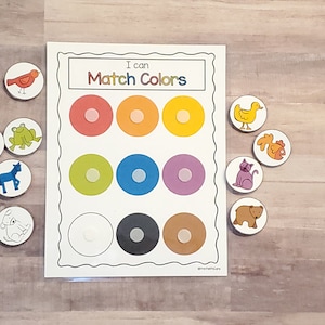 Learning Colors, Match Colors, Printable, Preschool Learning Activity ...