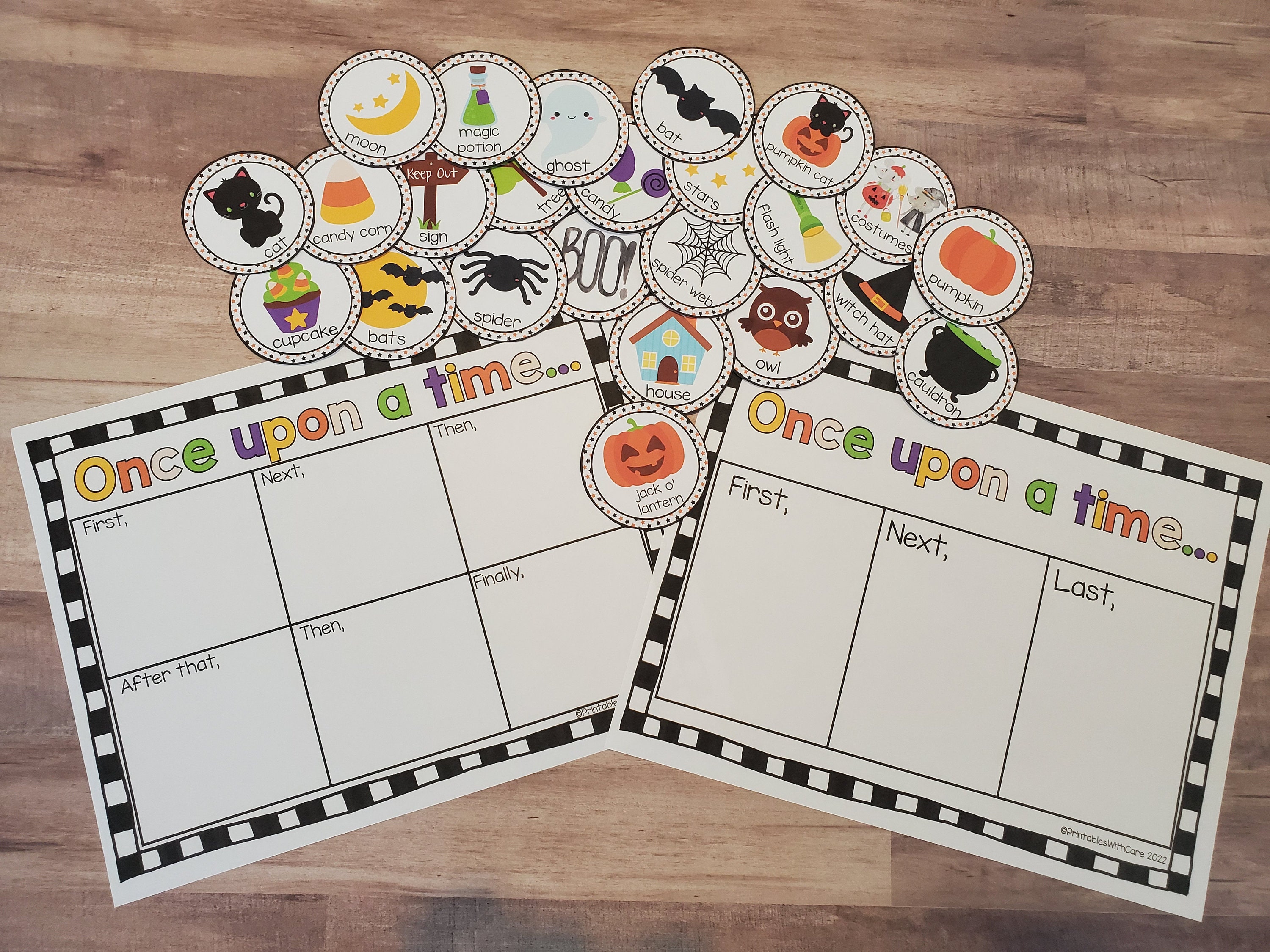 Story Tokens, Halloween Printable Games, Story Telling Printable, Story ...