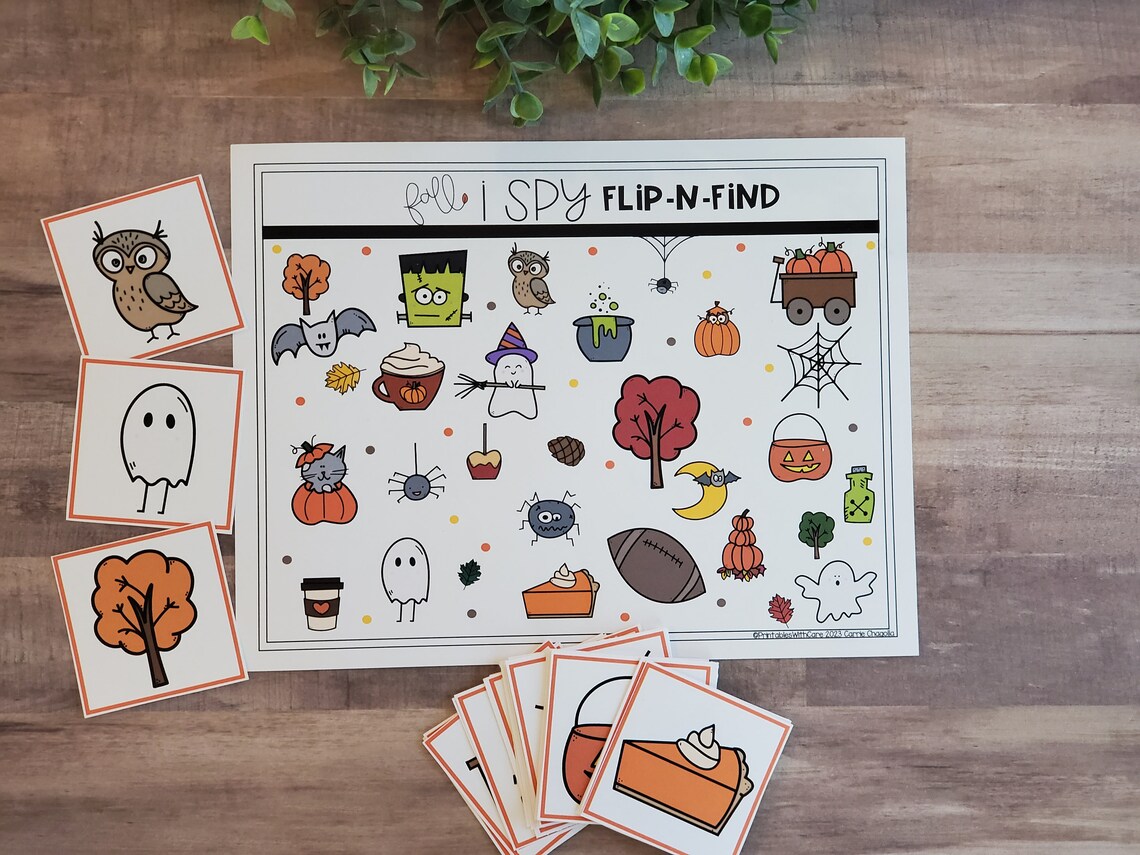 Fall Games Printable, Halloween Games for Kids, Preschool Halloween ...