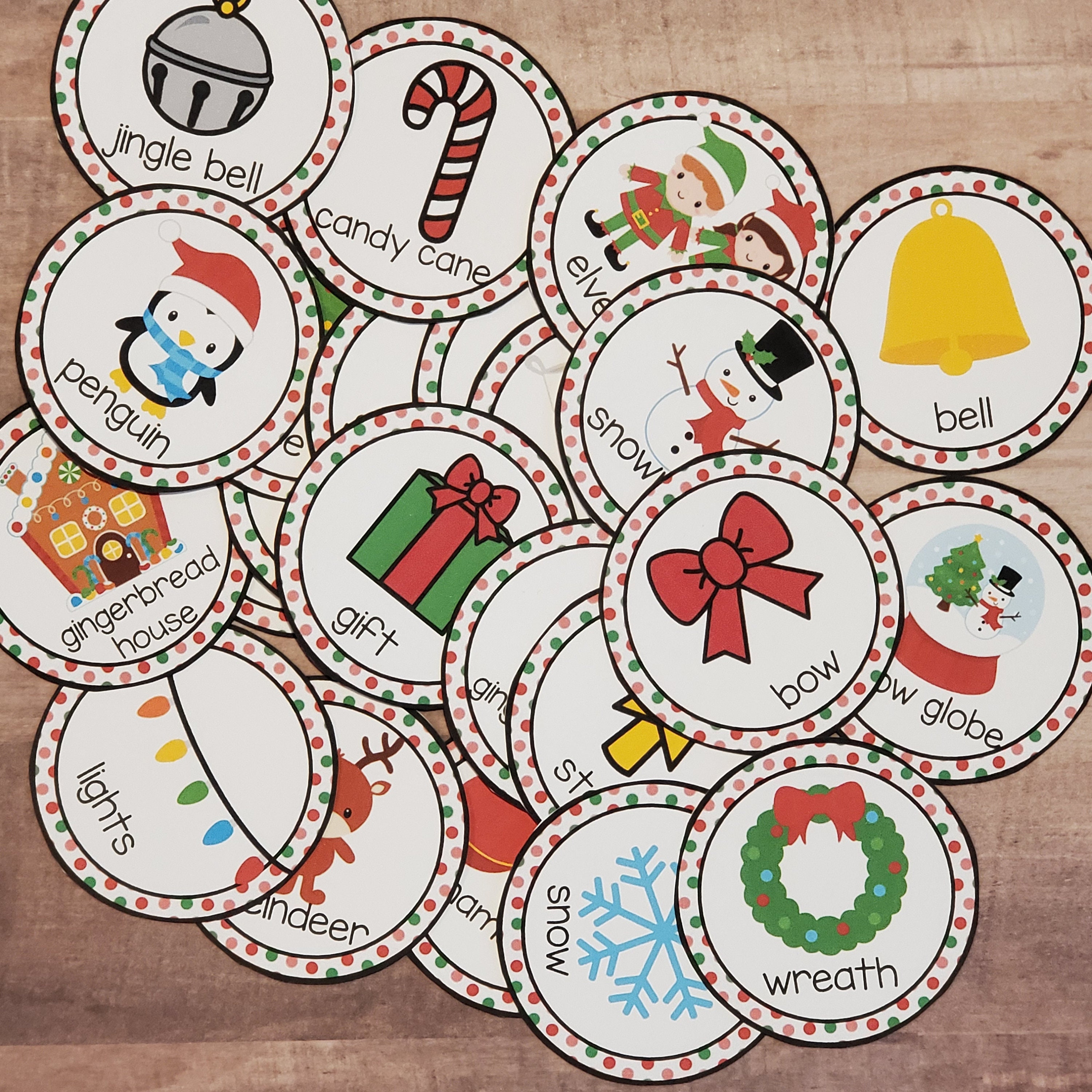 Story Tokens, Christmas Printable Games, Story Telling Printable, Story ...