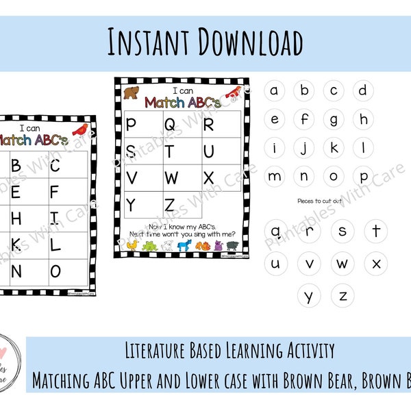 Upper Lower Case Abc Printable - Etsy